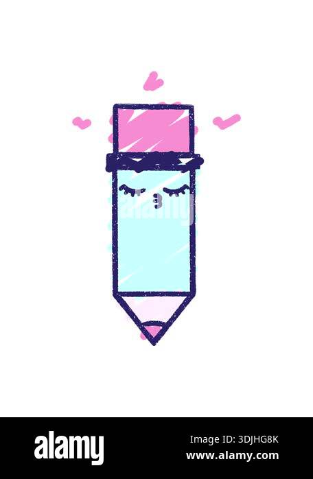 pressure popping animation of Magic Pencil Chalk Drawing Stock Video ...