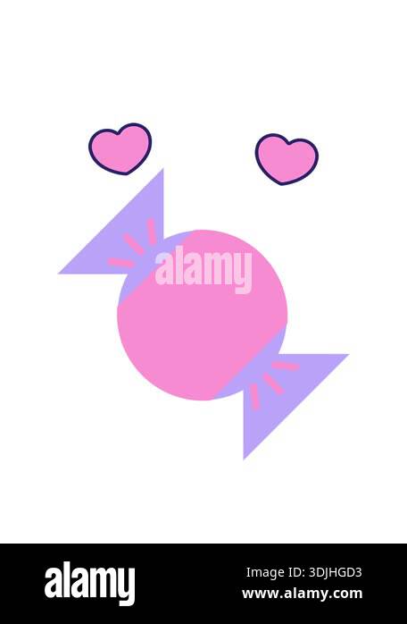 spinning hearts animation of halloween candy Stock Video Footage - Alamy