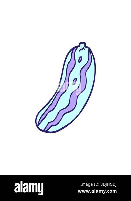 spinning motion animation of cartoon doodle cucumber plant Stock Video ...