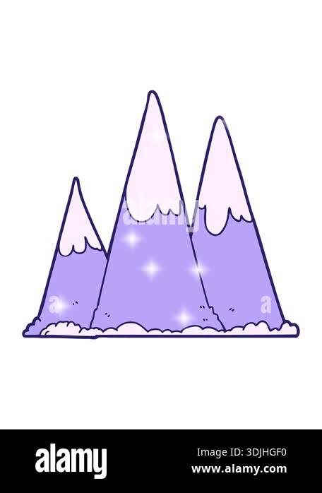 glitter effect animation of mountains design Stock Video Footage - Alamy