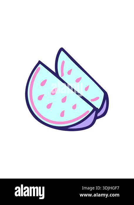 flashy sales animation of slices of Brazilian water melon drawing Stock ...