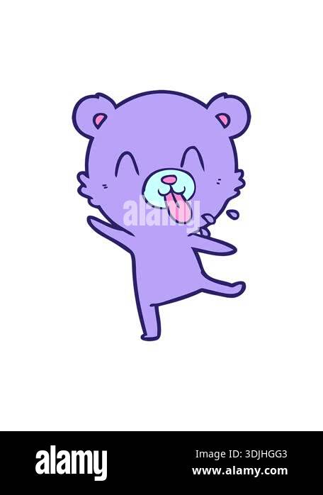 shaking motion animation of bear cartoon chraracter design Stock Video ...