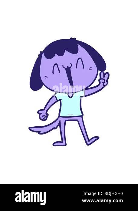 shivering motion animation of cartoon laughing dog Stock Video Footage ...