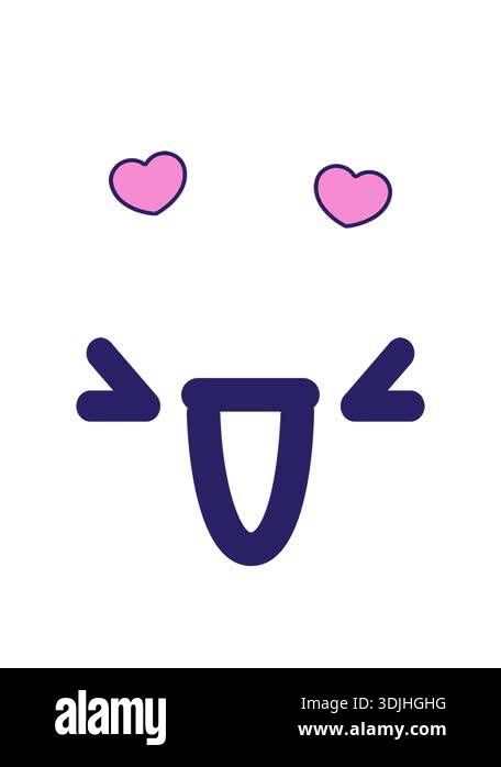 spinning hearts animation of laughing face icon Stock Video Footage - Alamy