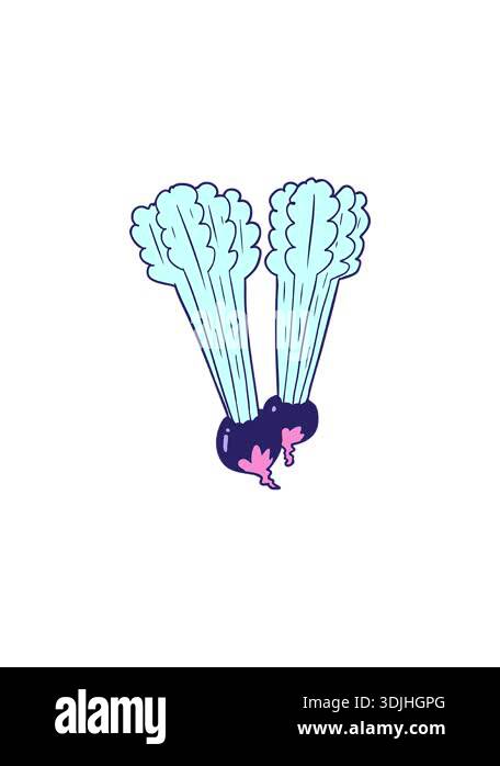 radioactive glowing animation of cartoon beetroots Stock Video Footage ...