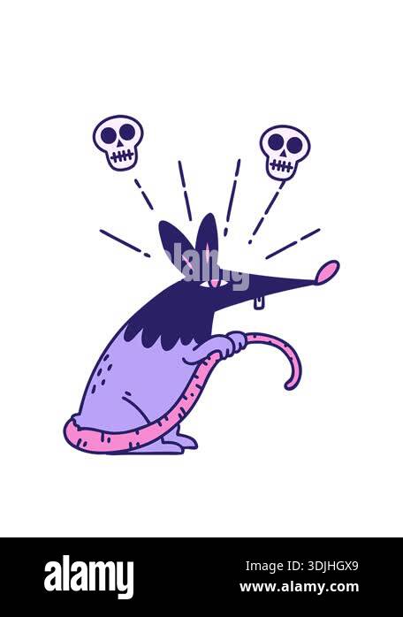 spinning skulls animation of illustration of a traditional tattoo style ...