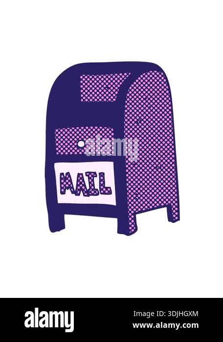 jiggle motion animation of freehand drawn cartoon mail box Stock Video ...