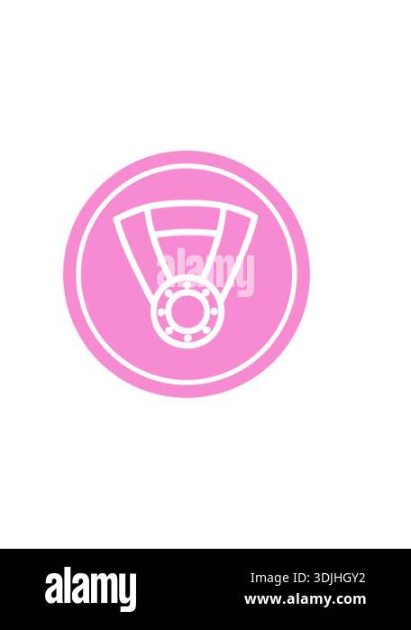 horizontally vibrating animation of medal award circular icon symbol ...