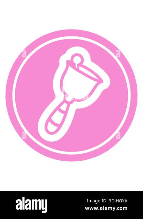 bob and pause animation of hand bell circular icon symbol Stock Video ...