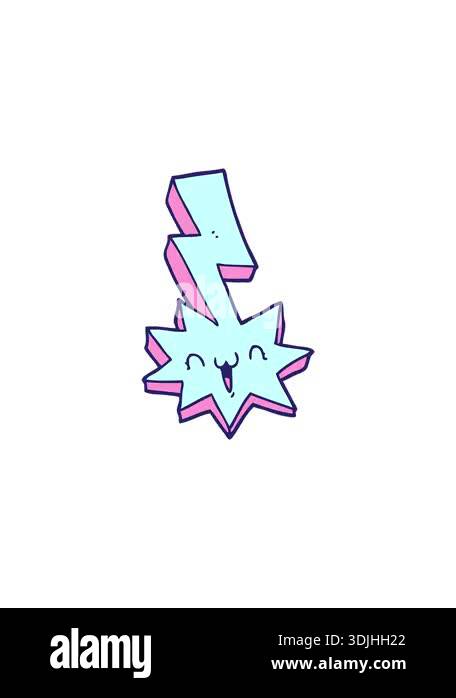 flashy sales animation of cartoon lightning bolt Stock Video Footage ...