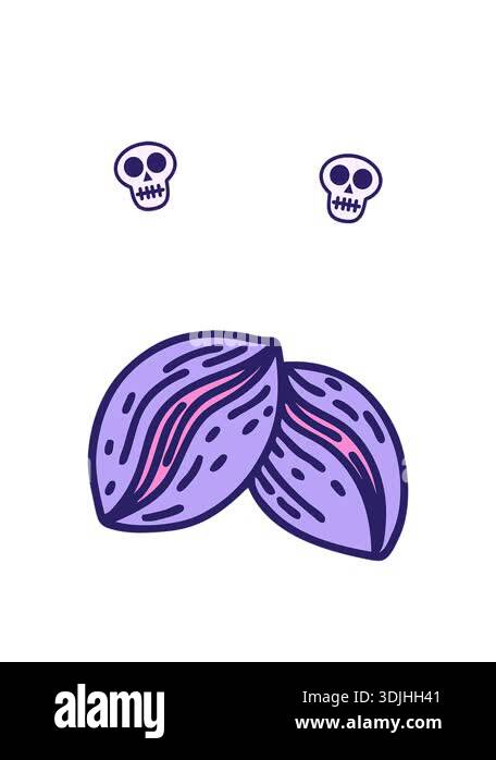 spinning skulls animation of image of coffee beans design Stock Video ...