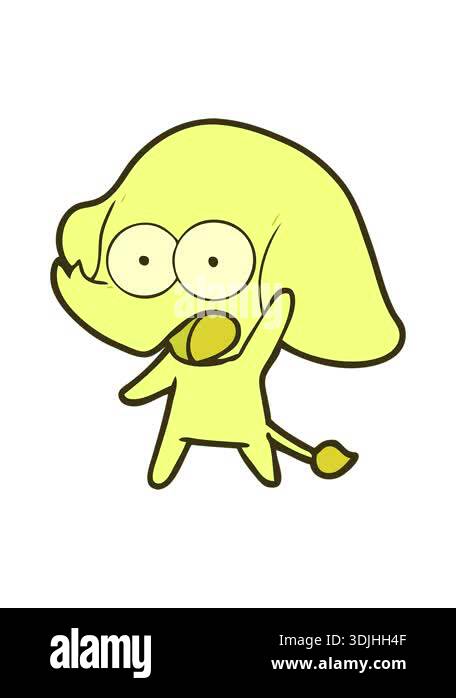 changing color animation of retro cartoon elephant Stock Video Footage ...