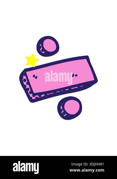 twinkling stars effect animation of cartoon doodle divide symbol Stock ...