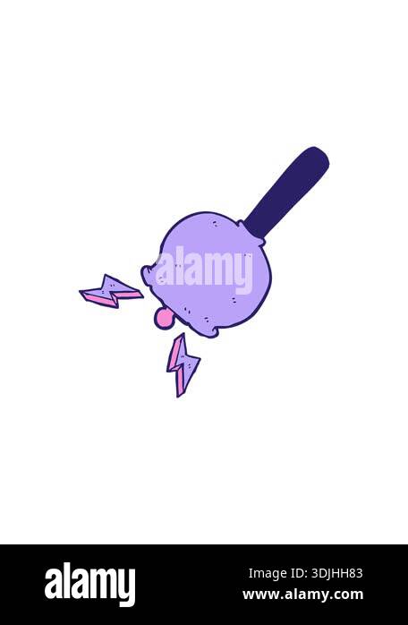 radioactive glowing animation of bell doodle Stock Video Footage - Alamy