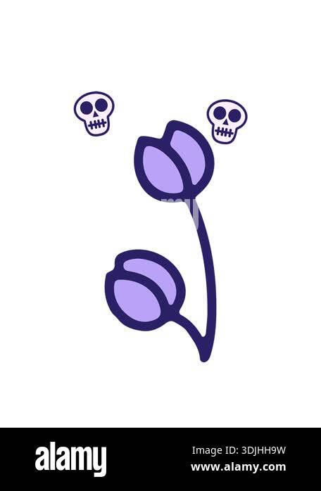 spinning skulls animation of simple tulip Stock Video Footage - Alamy