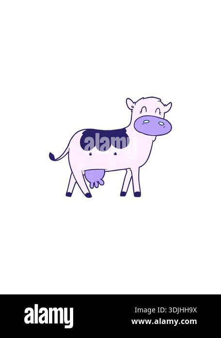 flashy sales animation of cartoon dairy cow Stock Video Footage - Alamy