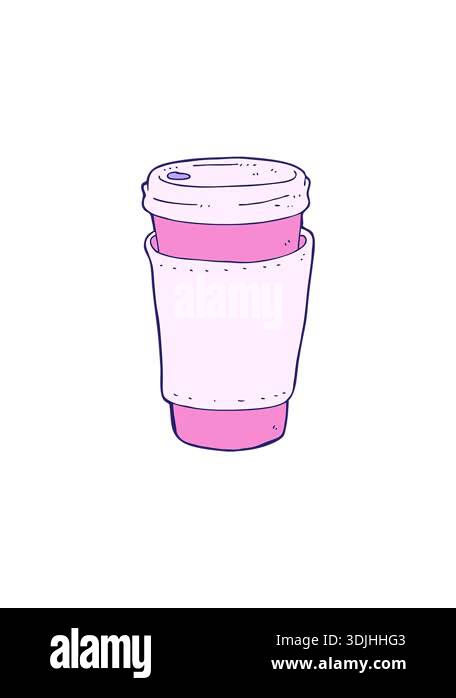 sales flash animation of cartoon I love coffee cup Stock Video Footage ...