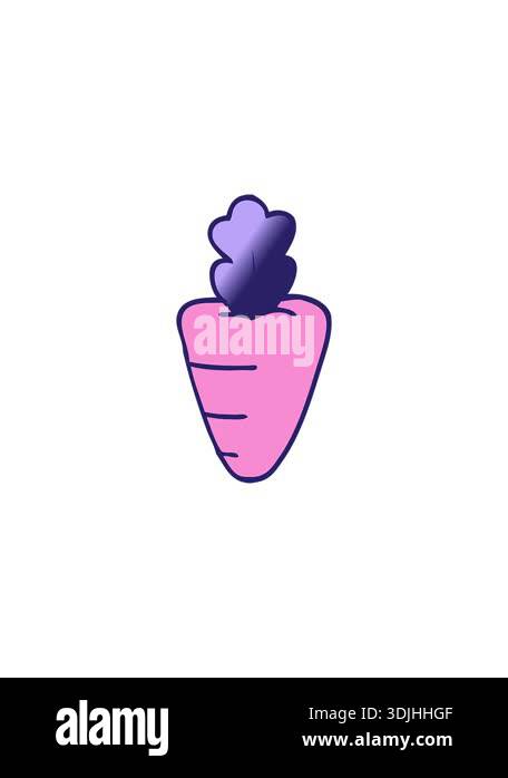 splitting effect animation of doodle of a healthy carrot Stock Video ...