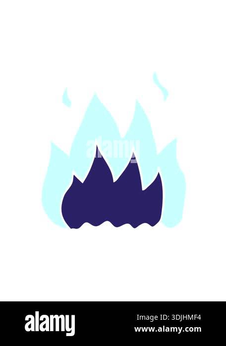 jiggle motion animation of cartoon doodle fire burning Stock Video ...