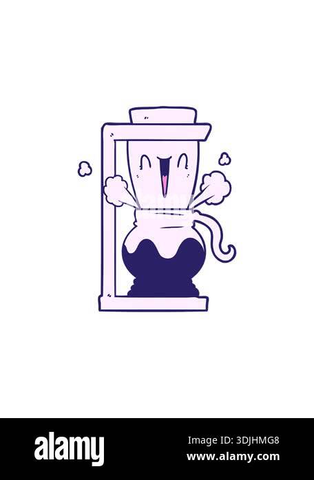 radioactive glowing animation of a filter coffee machine Stock Video ...