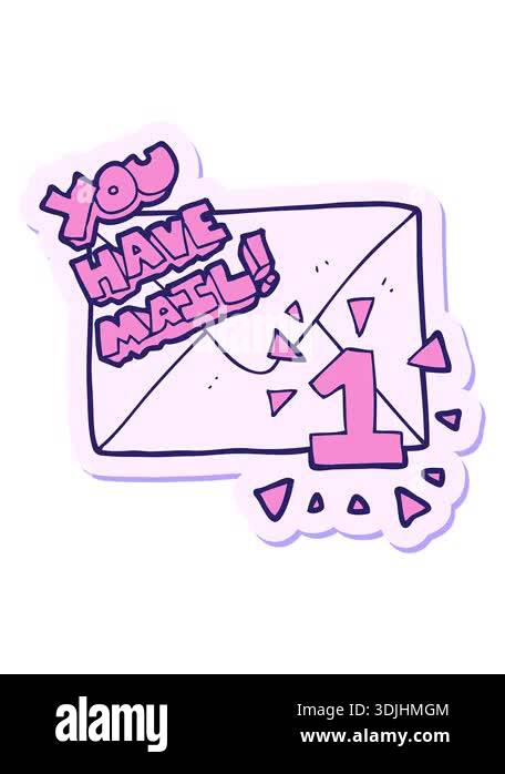 jiggle and pause animation of you have mail Stock Video Footage - Alamy