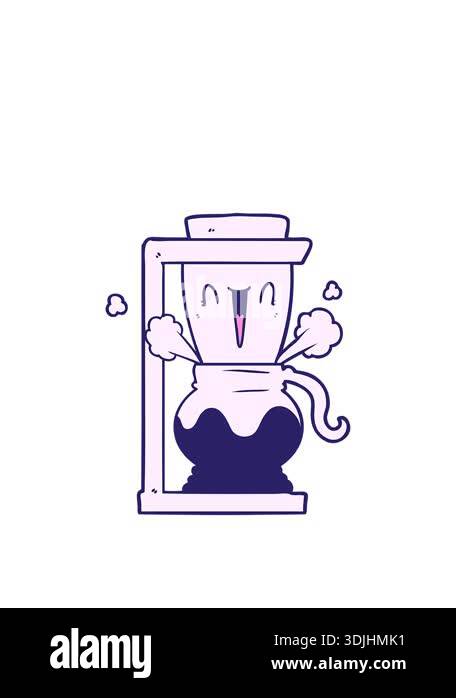 stretching up animation of a filter coffee machine Stock Video Footage ...