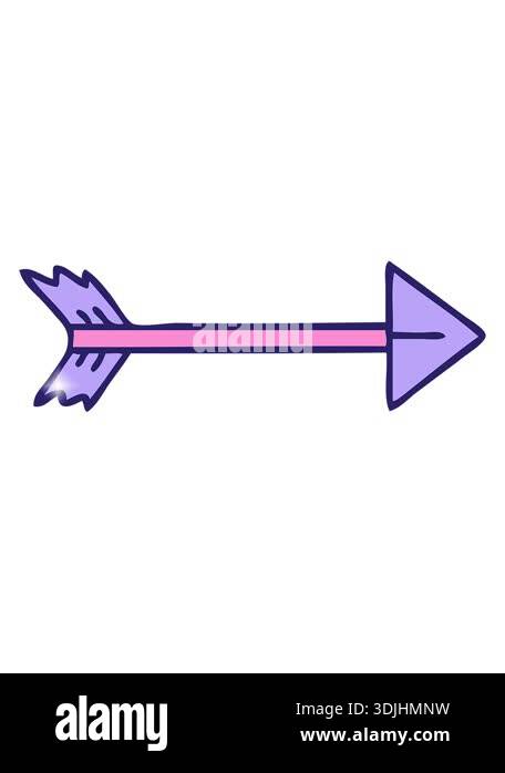 glitter effect animation of a hand drawn cartoon arrow Stock Video ...