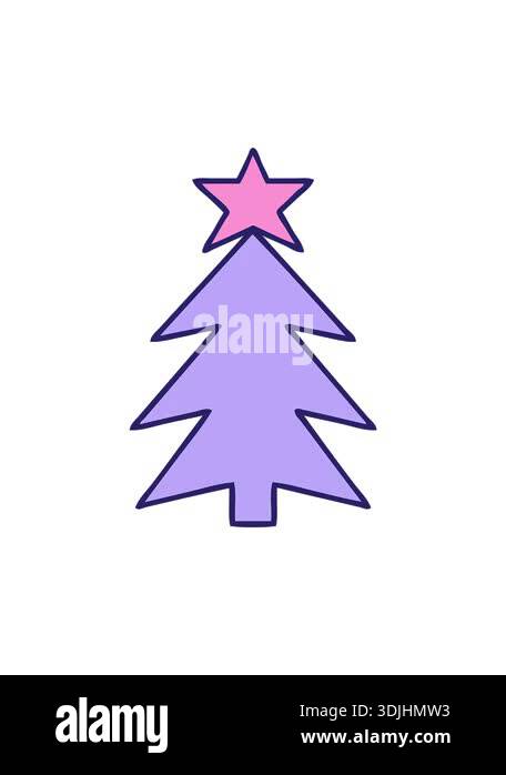 spinning motion animation of cute cartoon christmas tree Stock Video ...