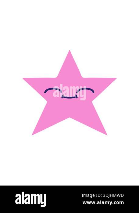 bob and pause animation of retro cartoon of a gold star Stock Video ...