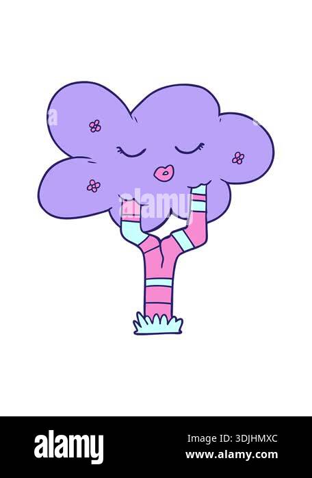 bobbing motion animation of cartoon tree with face Stock Video Footage ...