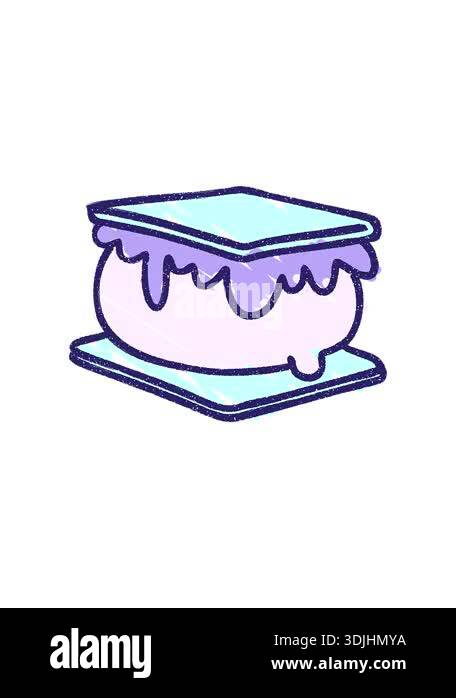 attention grabbing animation of Smore Chalk Drawing Stock Video Footage ...