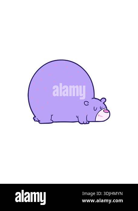 radioactive glowing animation of kawaii cartoon bear design Stock Video ...