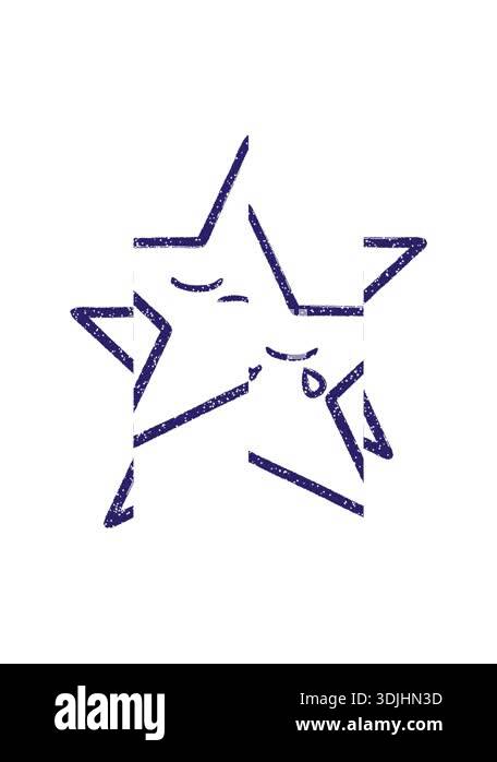 splitting motion animation of Crying Star Charcoal Drawing Stock Video ...