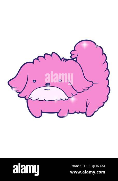 glitter effect animation of quirk cartoon dog Stock Video Footage - Alamy