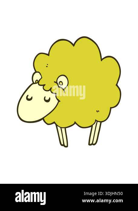 changing color animation of cartoon sheep design Stock Video Footage ...