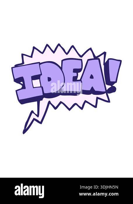 power up animation of idea speech bubble Stock Video Footage - Alamy