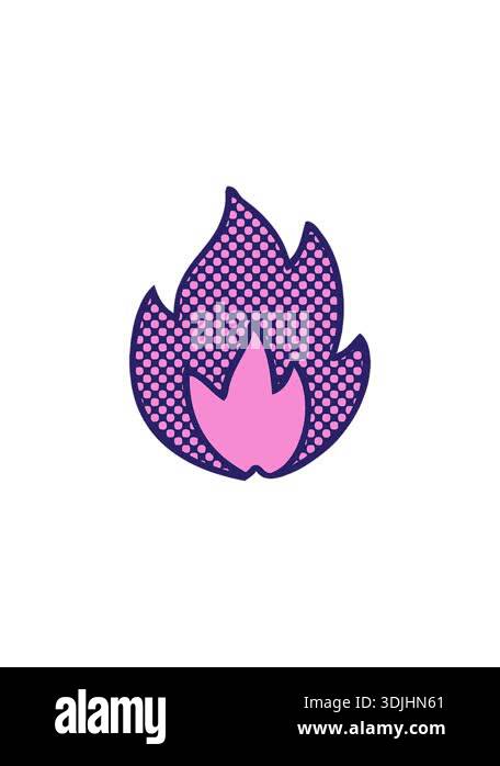 splitting effect animation of comic book cartoon of a fire Stock Video ...