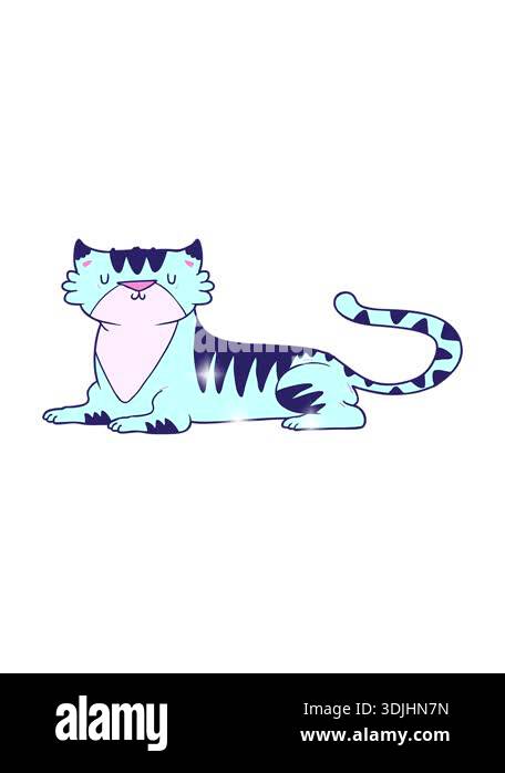 glitter effect animation of cartoon tiger Stock Video Footage - Alamy