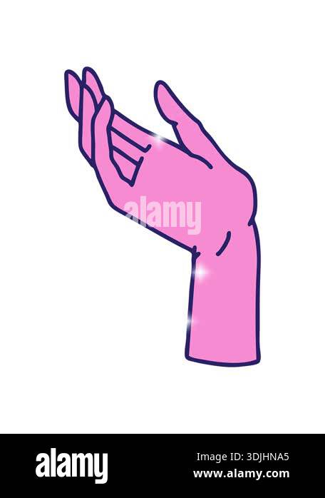 glitter effect animation of open hand Stock Video Footage - Alamy