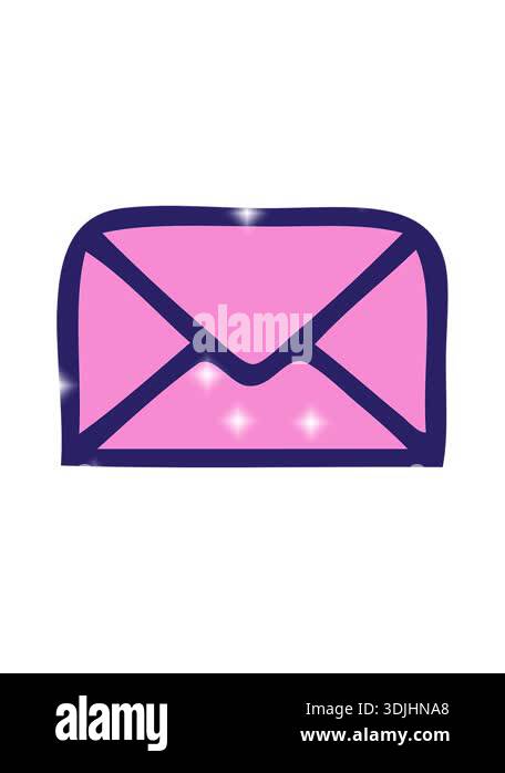 glitter effect animation of paper envelope Stock Video Footage - Alamy