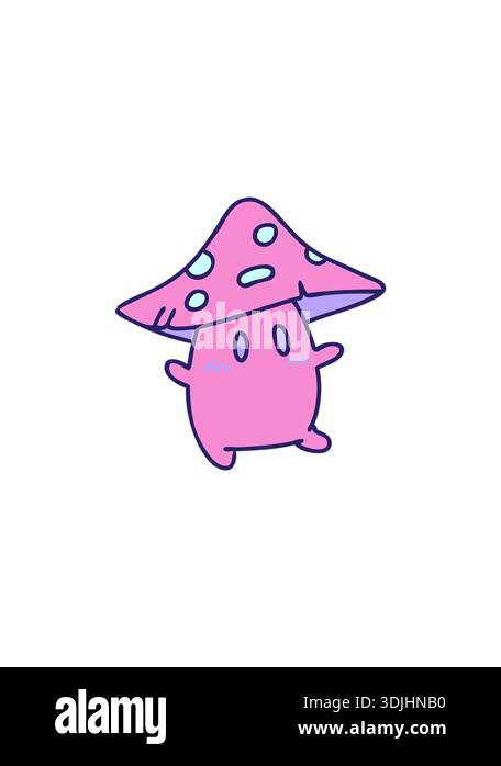 sales flash animation of cartoon of a rare tiny mushroom creature ...