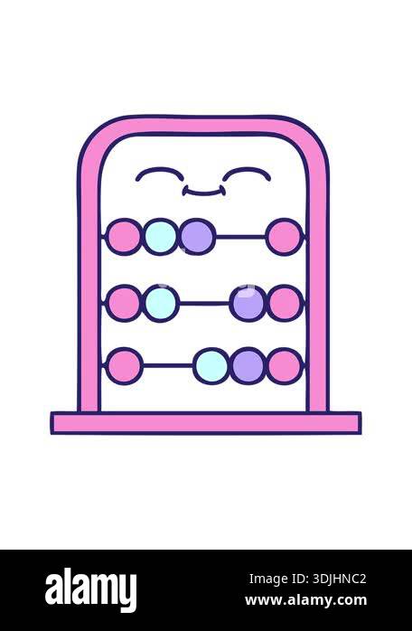 jiggle and pause animation of cartoon of a abacus Stock Video Footage ...