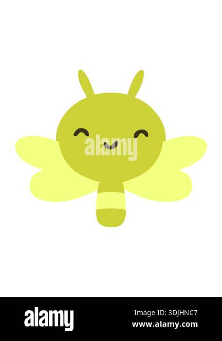 changing color animation of cute cartoon bug design Stock Video Footage ...