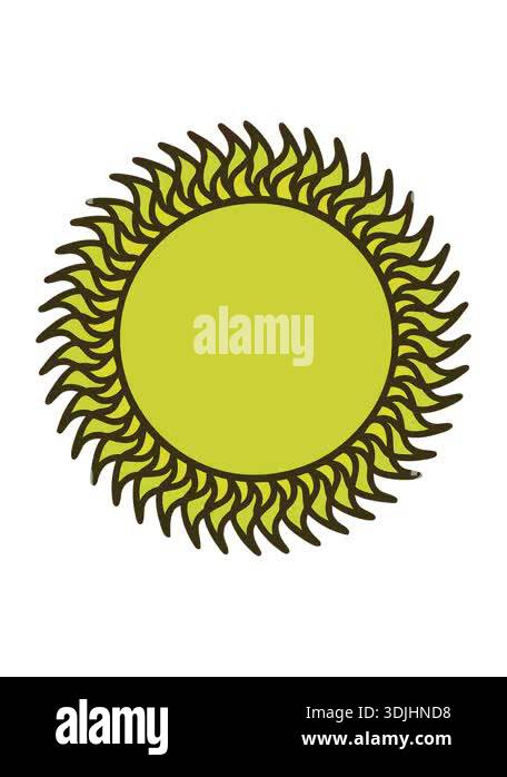 changing color animation of image of shining sun Stock Video Footage ...