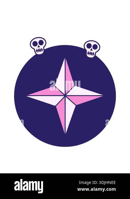 spinning skulls animation of hand drawn cartoon illustration Stock ...