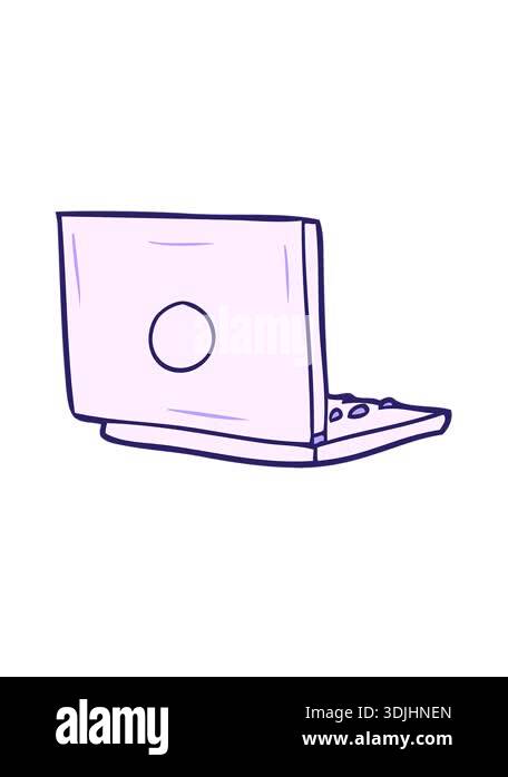 jiggle motion animation of cartoon laptop computer Stock Video Footage ...