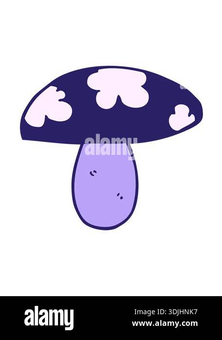 vibrating motion animation of cartoon mushroom artwork Stock Video ...