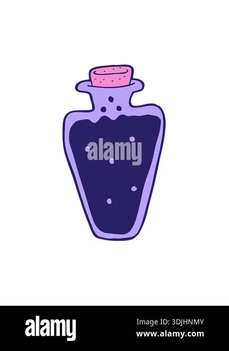 jiggle motion animation of cartoon potion illustration Stock Video ...