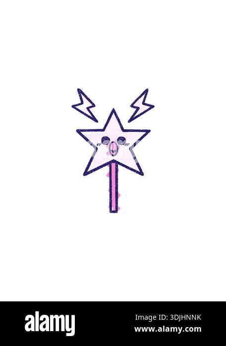 flashy sales animation of Magic Wand Chalk Drawing Stock Video Footage ...