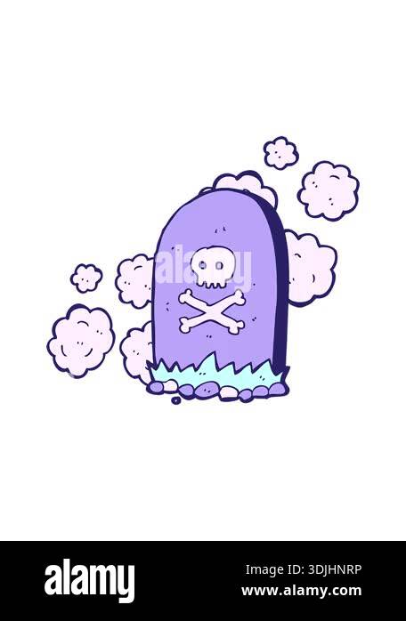 spinning motion animation of cartoon grave Stock Video Footage - Alamy